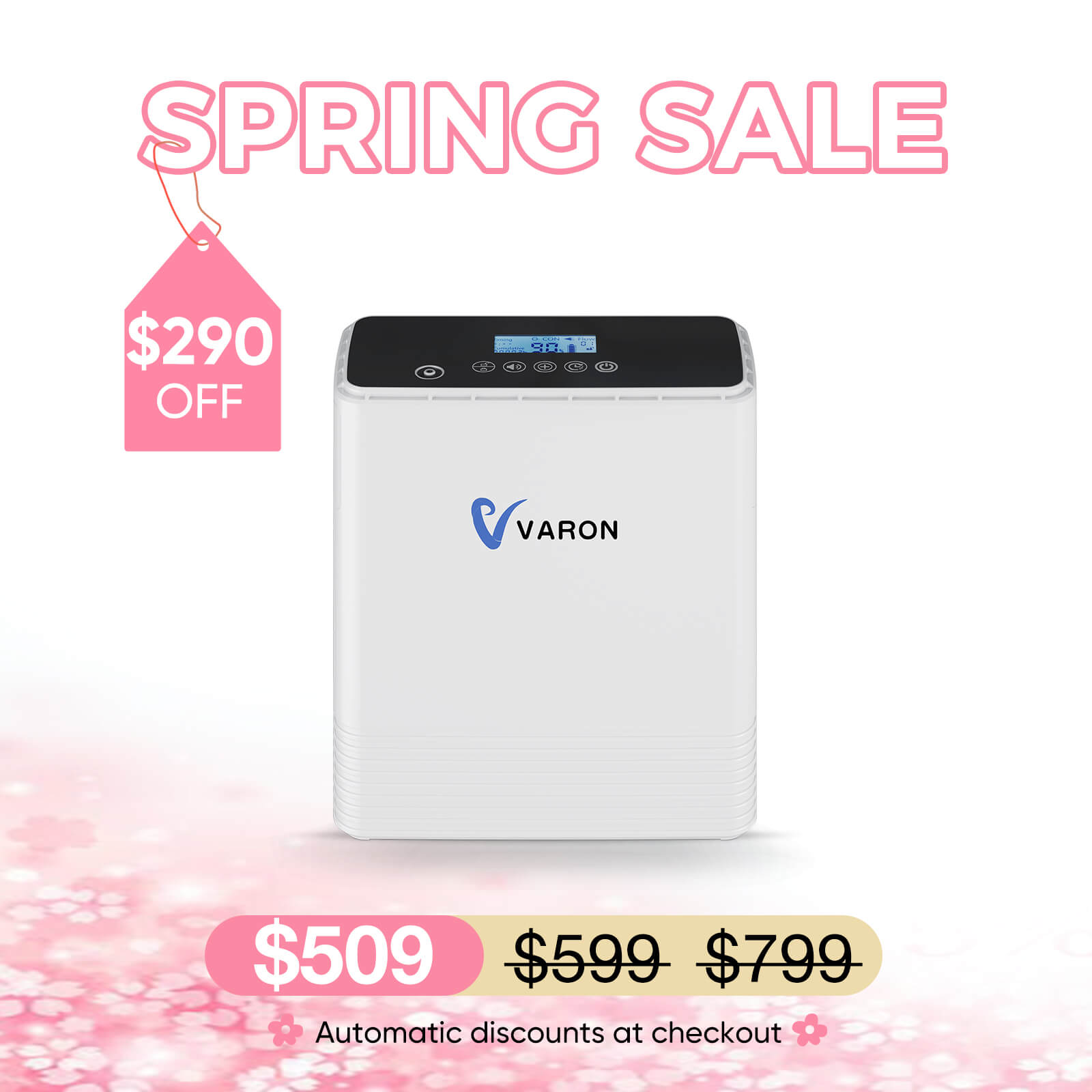 Portable Oxygen Concentrator Varon 1-6L/min Continuous Flow NT-06 Ligh – oxygenvip