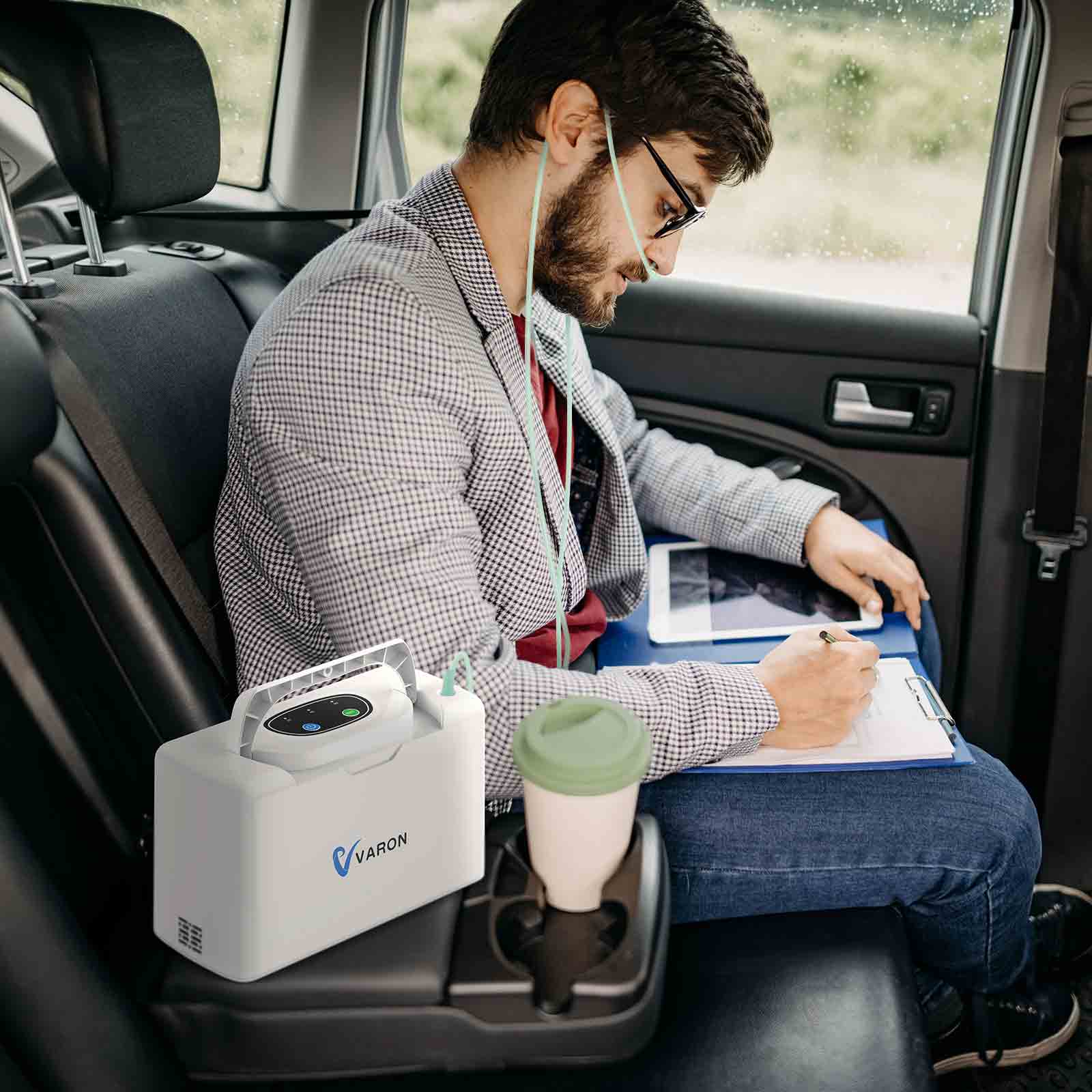 NT-05 Portable Oxygen Concentrator 3L/min with Extra 4-Cell Battery ...