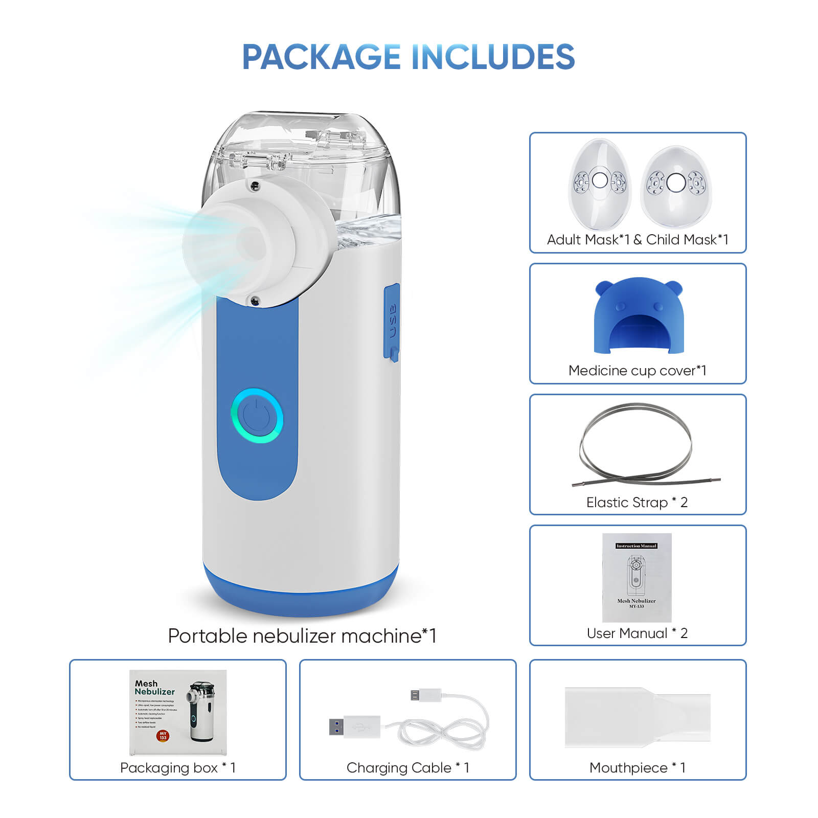 Portable Nebulizer MY-133 With Medicine Cup Cover – oxygenvip